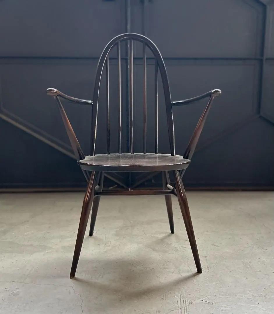 ERCOL / アーコール｜クエーカーアームチェア｜エルム材 ダークブラウン