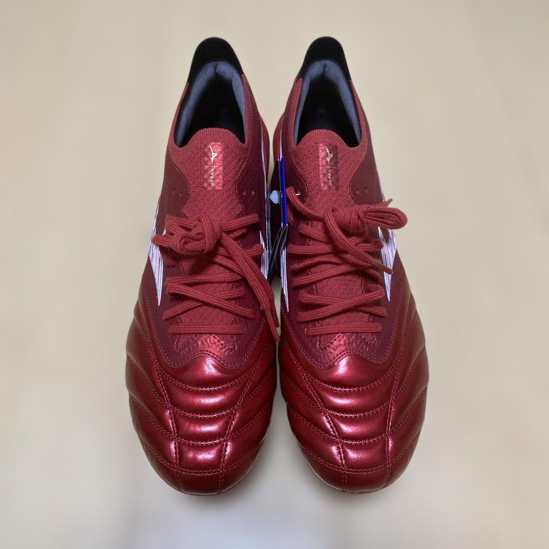 新品 ミズノ サッカースパイク モレリアネオ4 β JAPAN 赤白黒 27.0