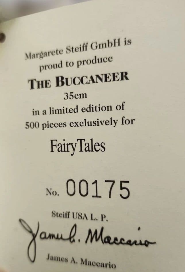シュタイフ社 THE BUCCANEER BEAR 500体限定 ぬいぐるみ