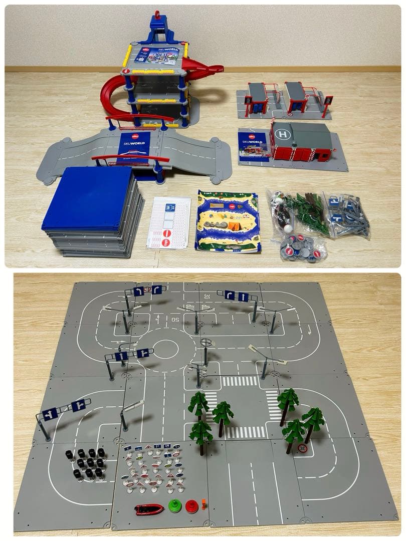 siku ボーネルンド　駐車場　消防署　ガソリンスタンド　橋　パーキングタワー