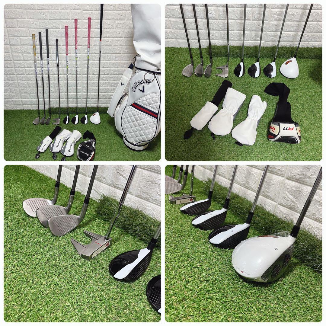美品 新品ドライバー 付TaylorMade高級レディースゴルフクラブ8本セット