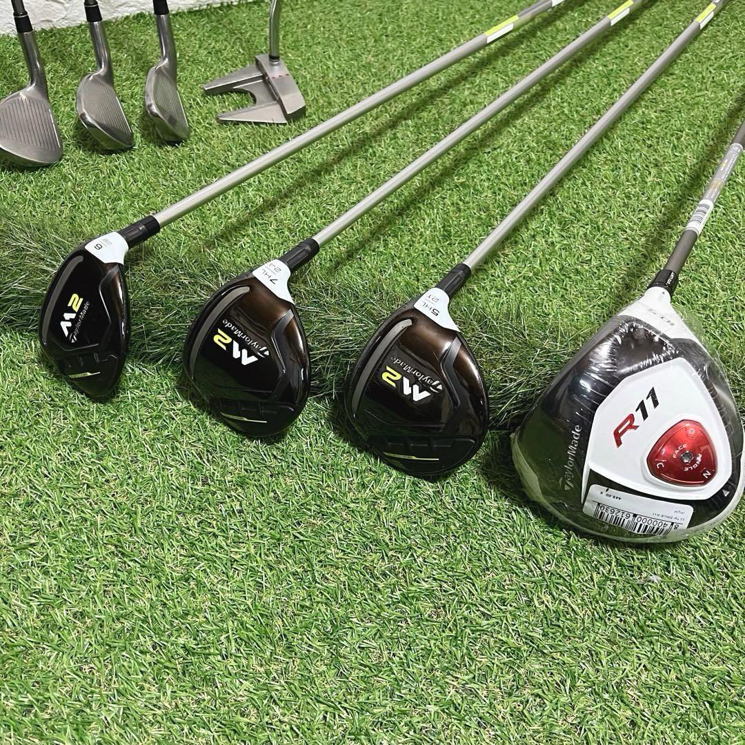 美品 新品ドライバー 付TaylorMade高級レディースゴルフクラブ8本セット