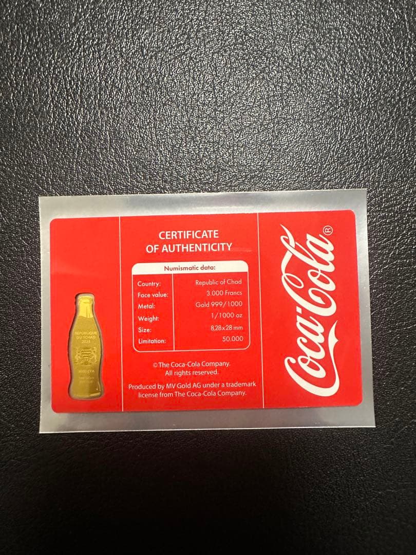 Coca-Cola コカコーラボトル　カード