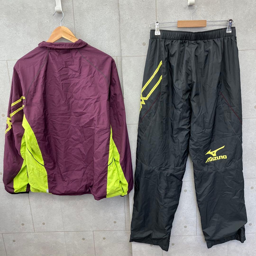 MIZUNO ミズノ ウィンドブレーカー 上下 セットアップ L ワイン 黒