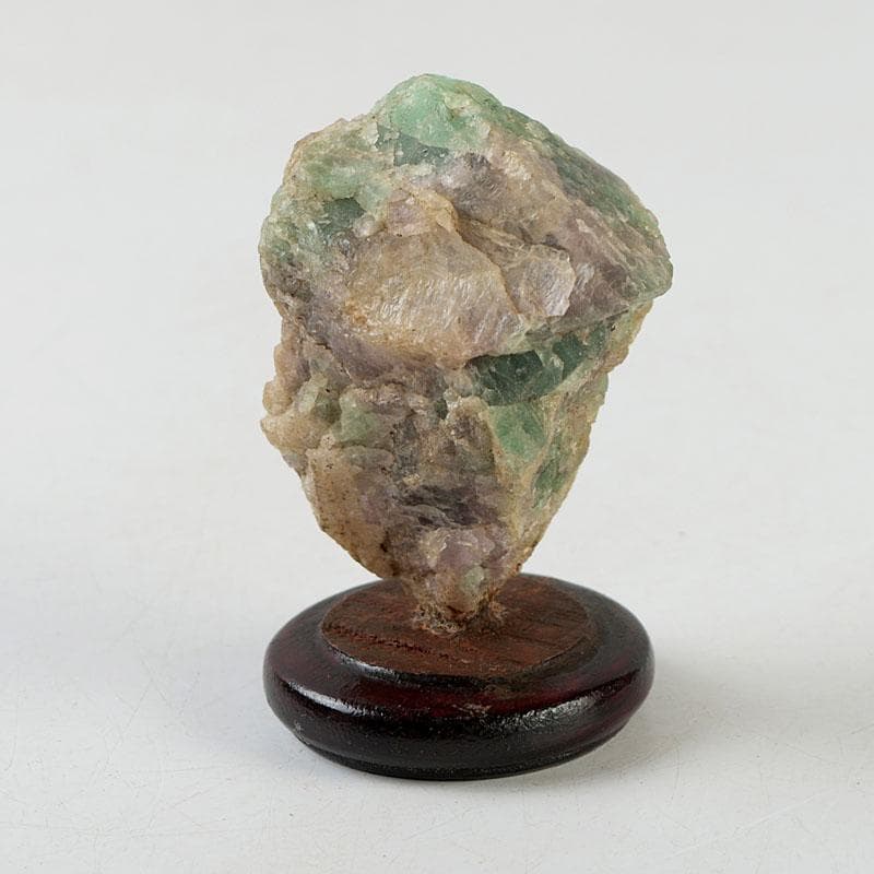 天然石　鑑賞石　パワーストーン　翡翠石　原石　唐木台付　Z　8611