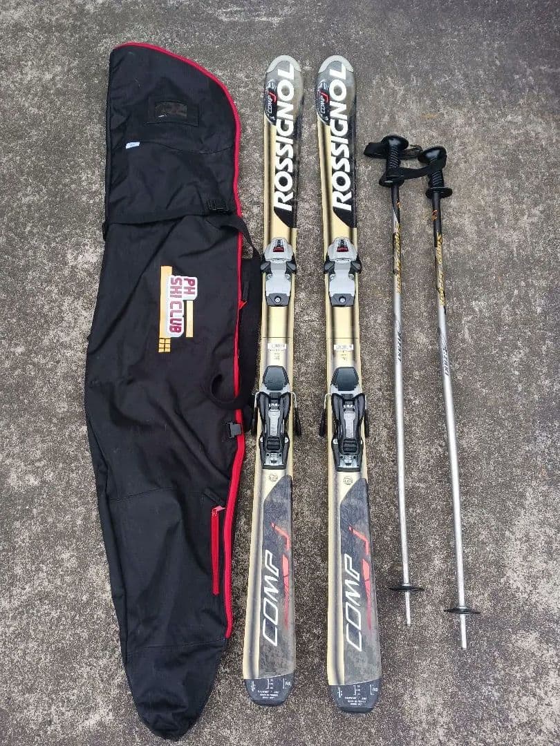 ROSSIGNOL COMP J 140cm, ストック100㎝,バッグセット