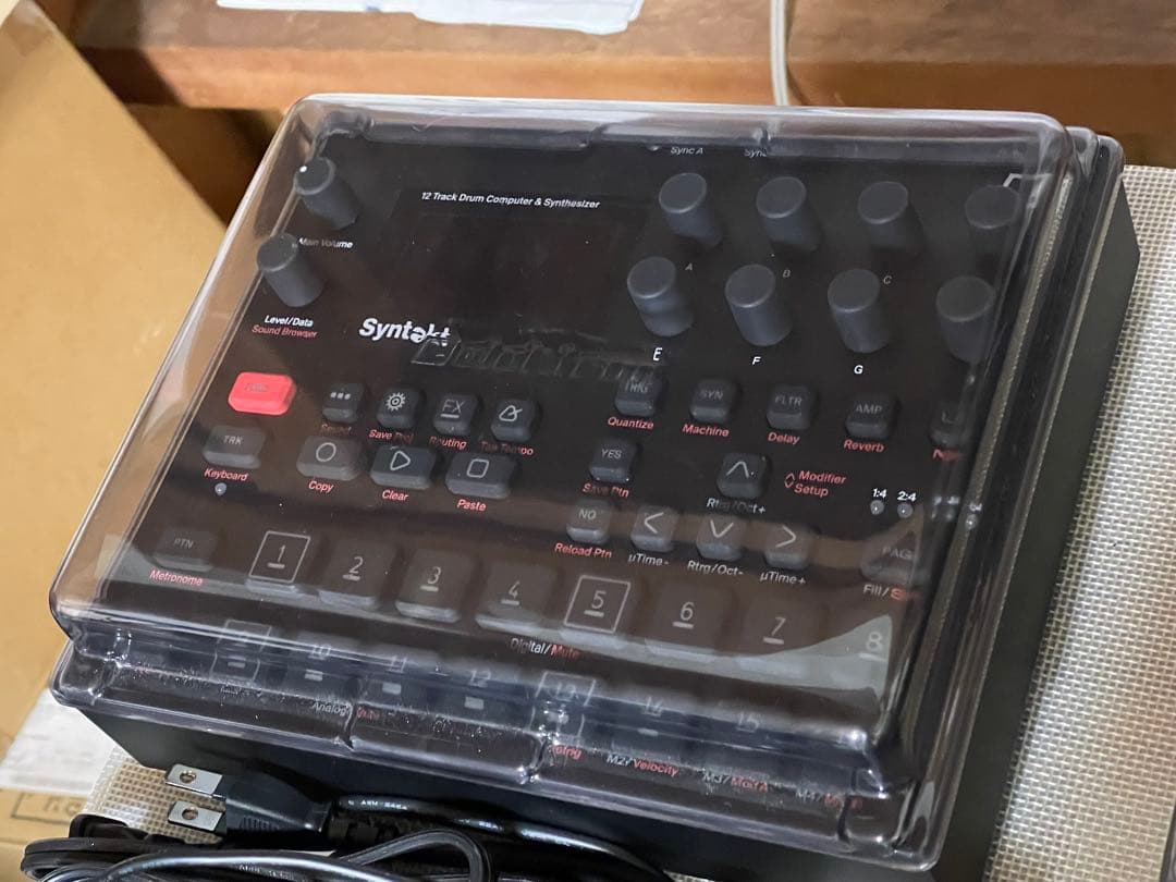 Elektron Syntakt+純正カバー+電源L字化セット