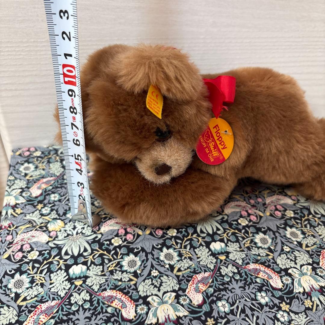 タグ付　シュタイフ　Floppy Bear ぬいぐるみ　寝そべり　テディベア