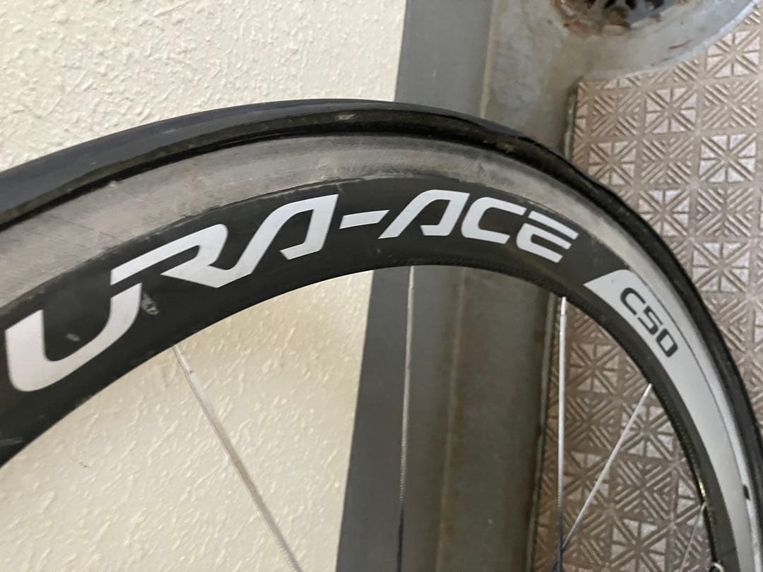 100km未満使用SHINANOシマノDURA-ACEチューブラーホイールC50