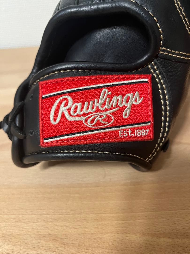 【にゃん】Rawlings 軟式グローブ 黒