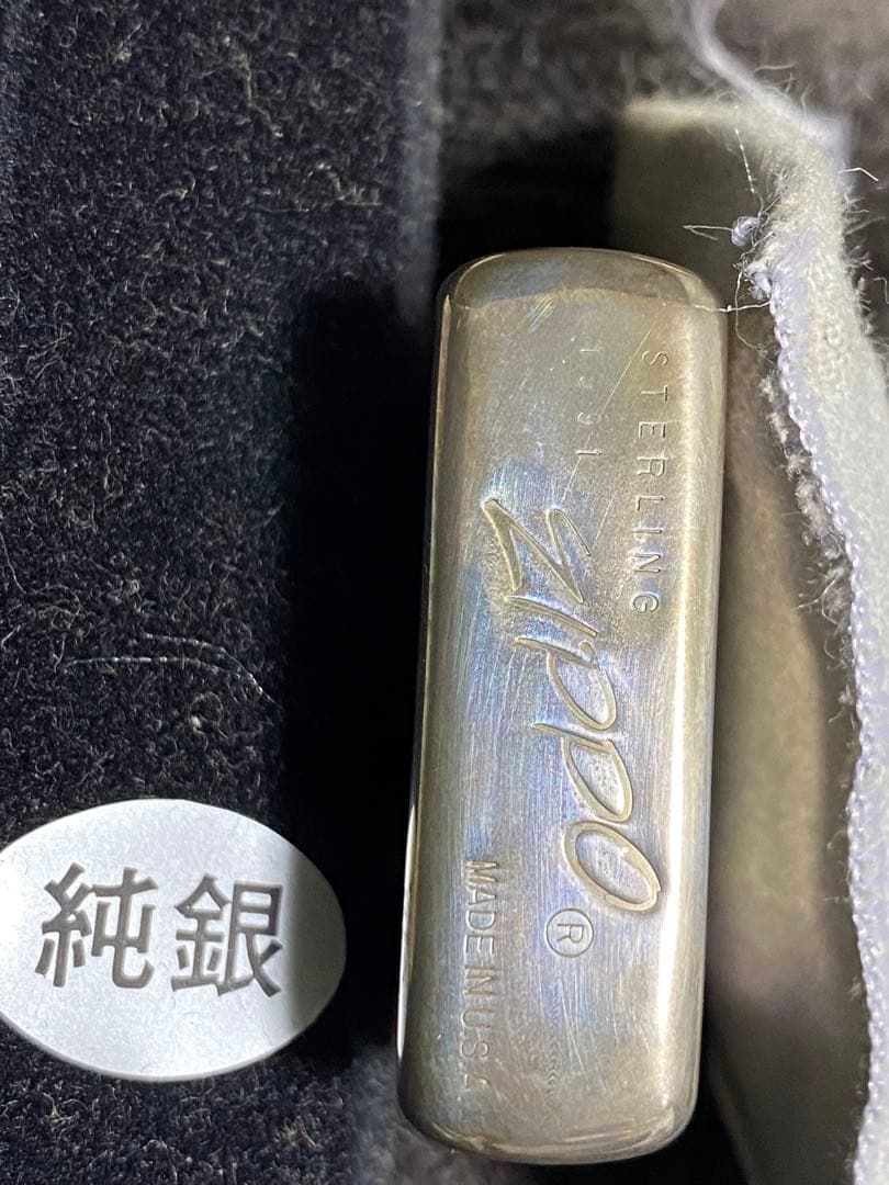 ZIPPO 純銀　1991 新品　未使用　筆記体　ヴィンテージ ジッポー