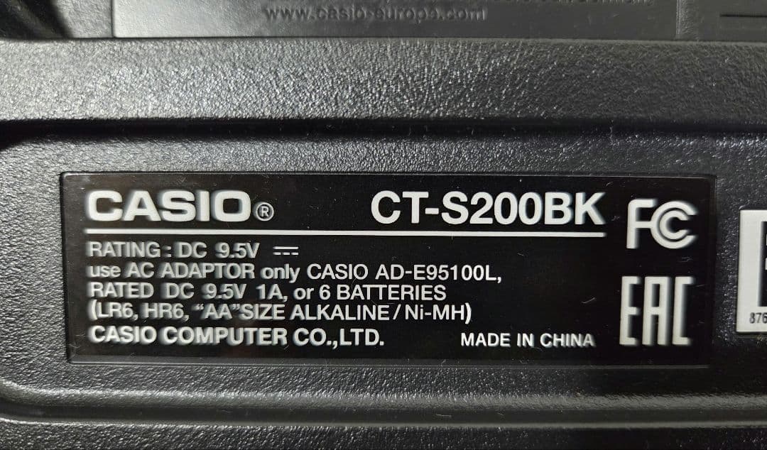 121204 CASIO CT-S200BK キーボード 2020年製