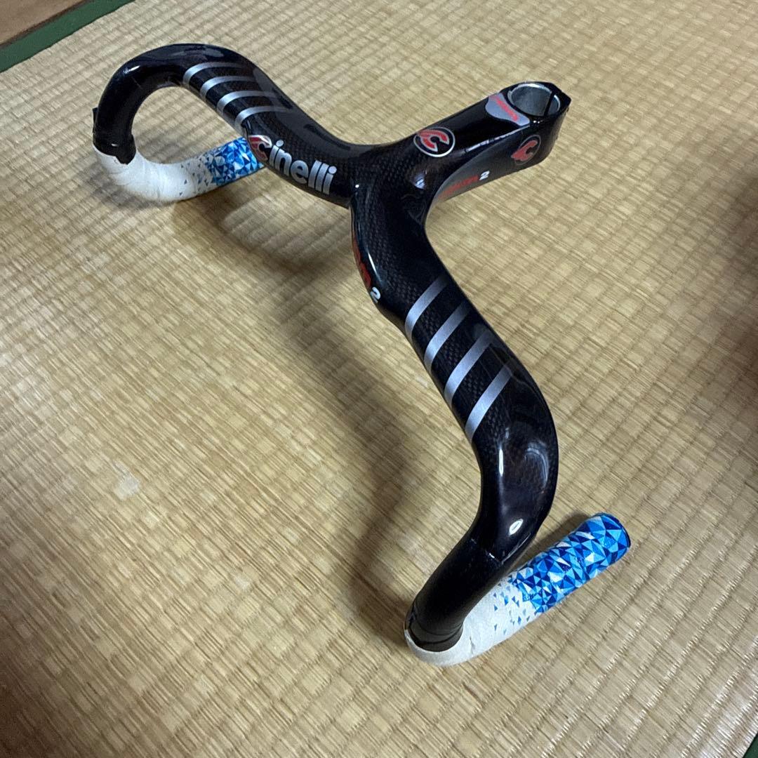 Cinelli420mm一体型カーボンハンドル