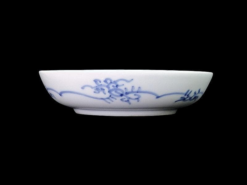 大聖寺伊万里　色絵　花鳥紋の図　４寸皿　４客　A541AS-CVu