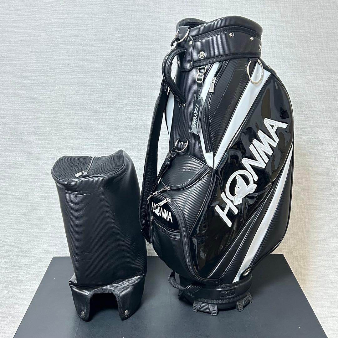 ホンマ HONMA キャディバッグ ブラック 9型フード付 綺麗め