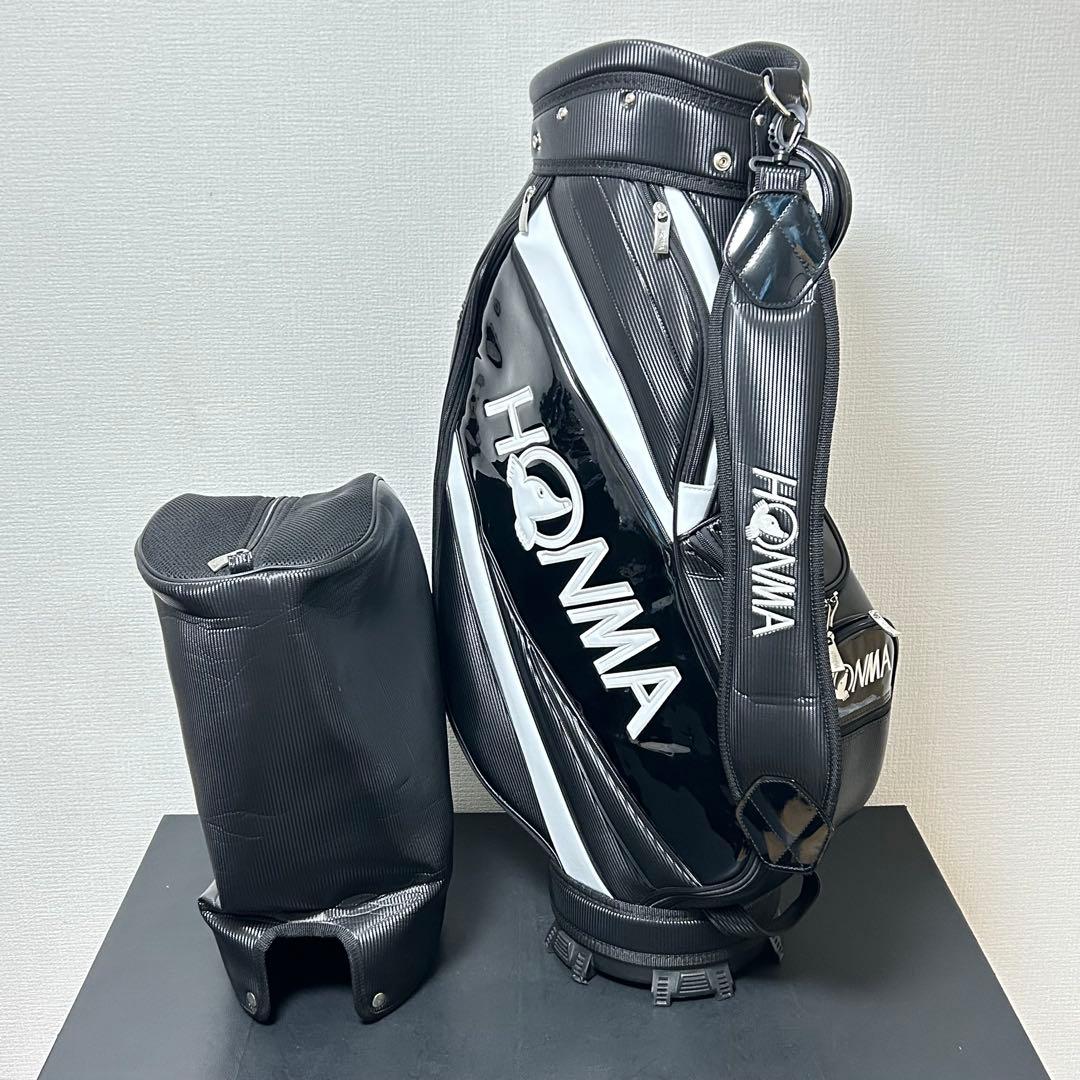 ホンマ HONMA キャディバッグ ブラック 9型フード付 綺麗め