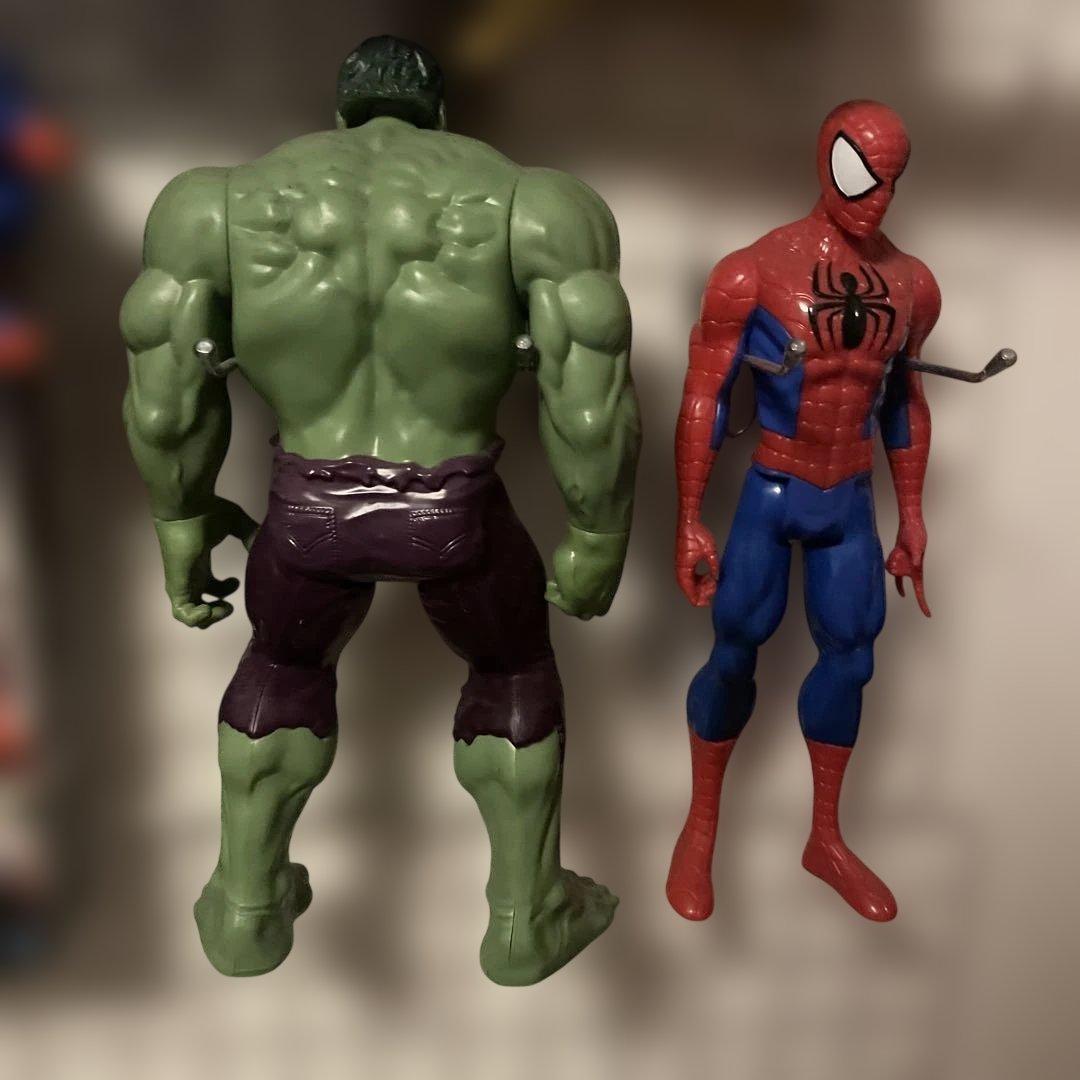 激レア！ハルクとスパイダーマン フィギュアセット　手足可動式