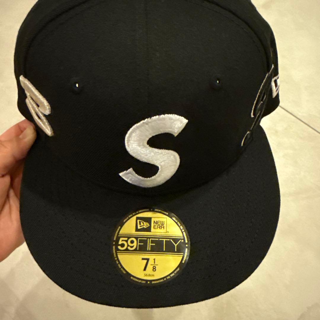 Supreme 59FIFTY ブラック キャップ 7 1/8