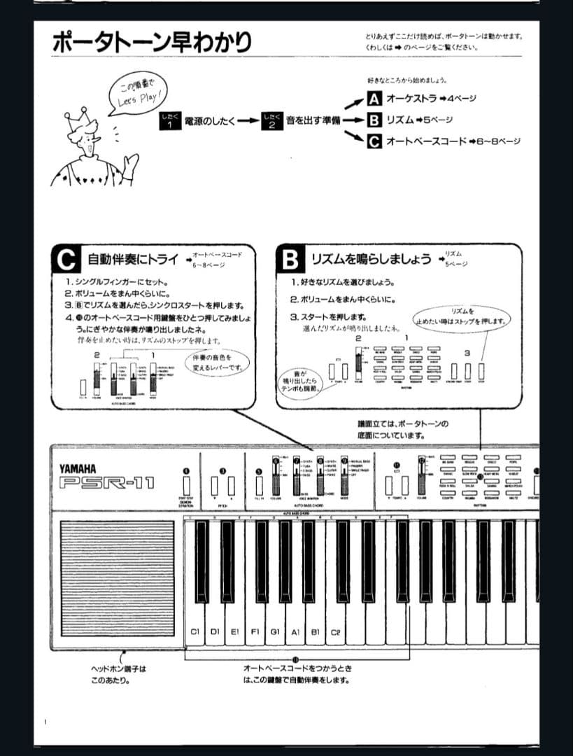 YAMAHA PORTATONE PSR-11 キーボード ヴィンテージ