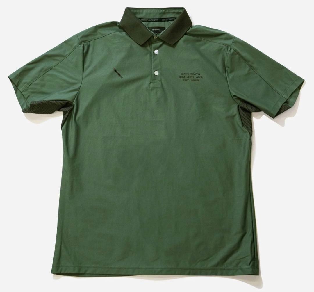 サタデーズNYCゴルフ　Tech SS Polo Shirt Khaki