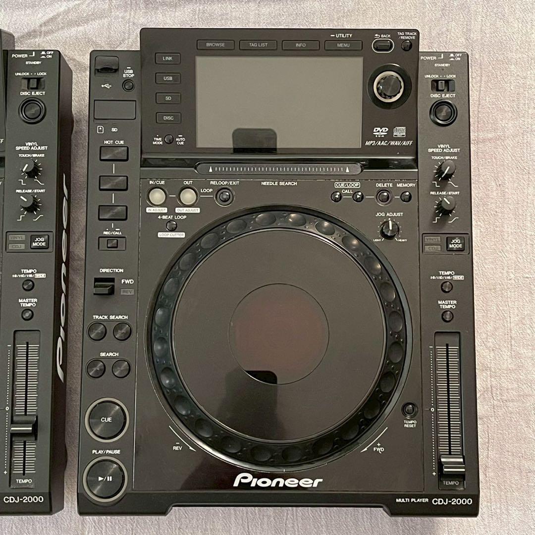 【動作良好】Pioneer CDJ-2000 ×2台セット／メンテ済スタンド付き