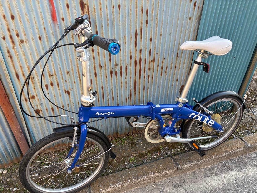 【整備済】折り畳み自転車 DAHON route 青 7段変速