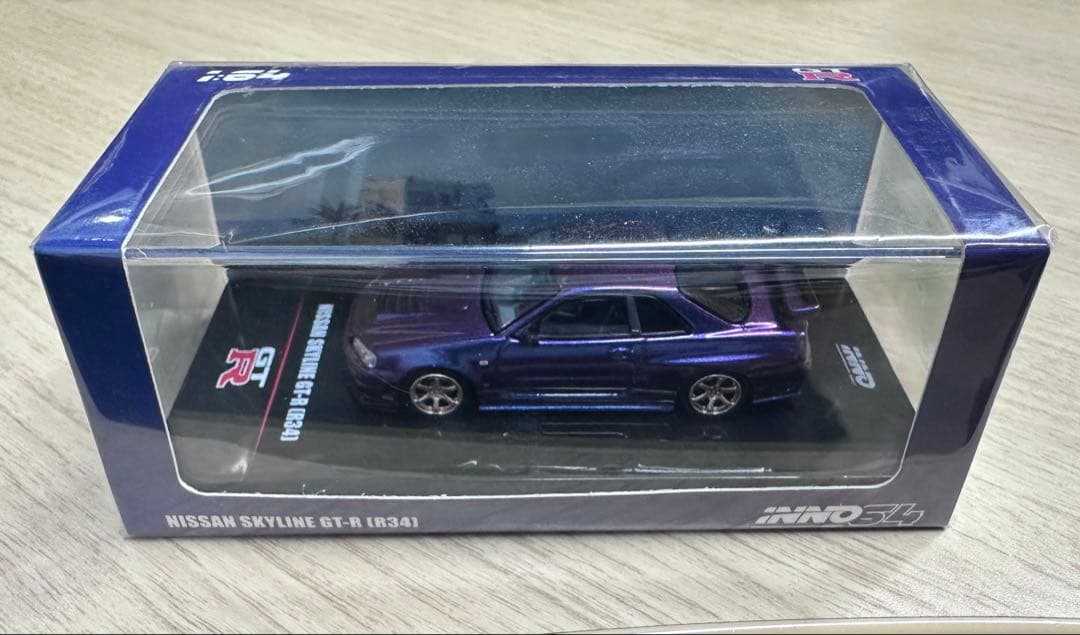 新品 イノモデル 日産 R34 GT-R ミッドナイトパープルⅡ INNO64