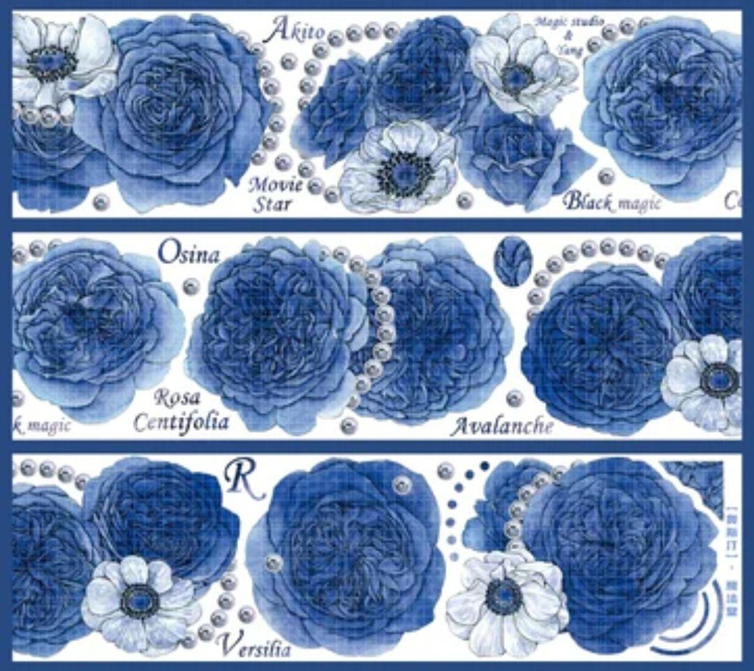 巻売 371★ 海外 マスキングテープ マステ PET 装飾 花 炫彩
