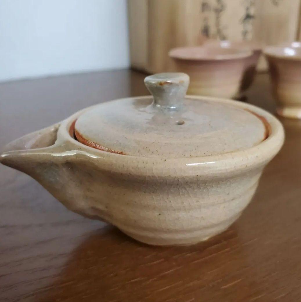 萩焼　11代 大和松雁作　玉露茶器セット