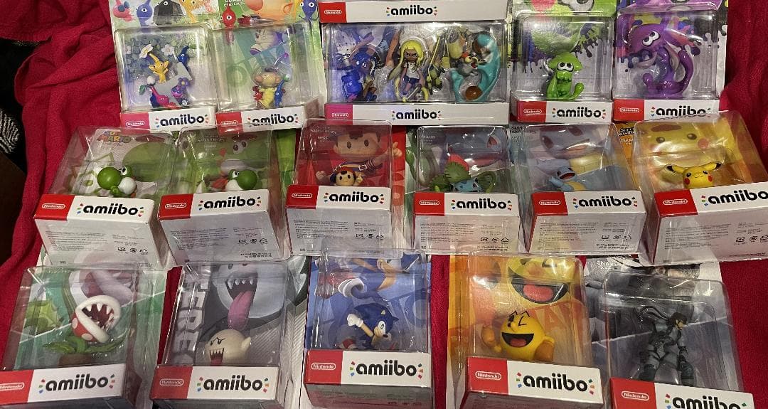 新品アミーボ amiibo ピクミン・ポケモン・スプラトゥーン等々19体セット