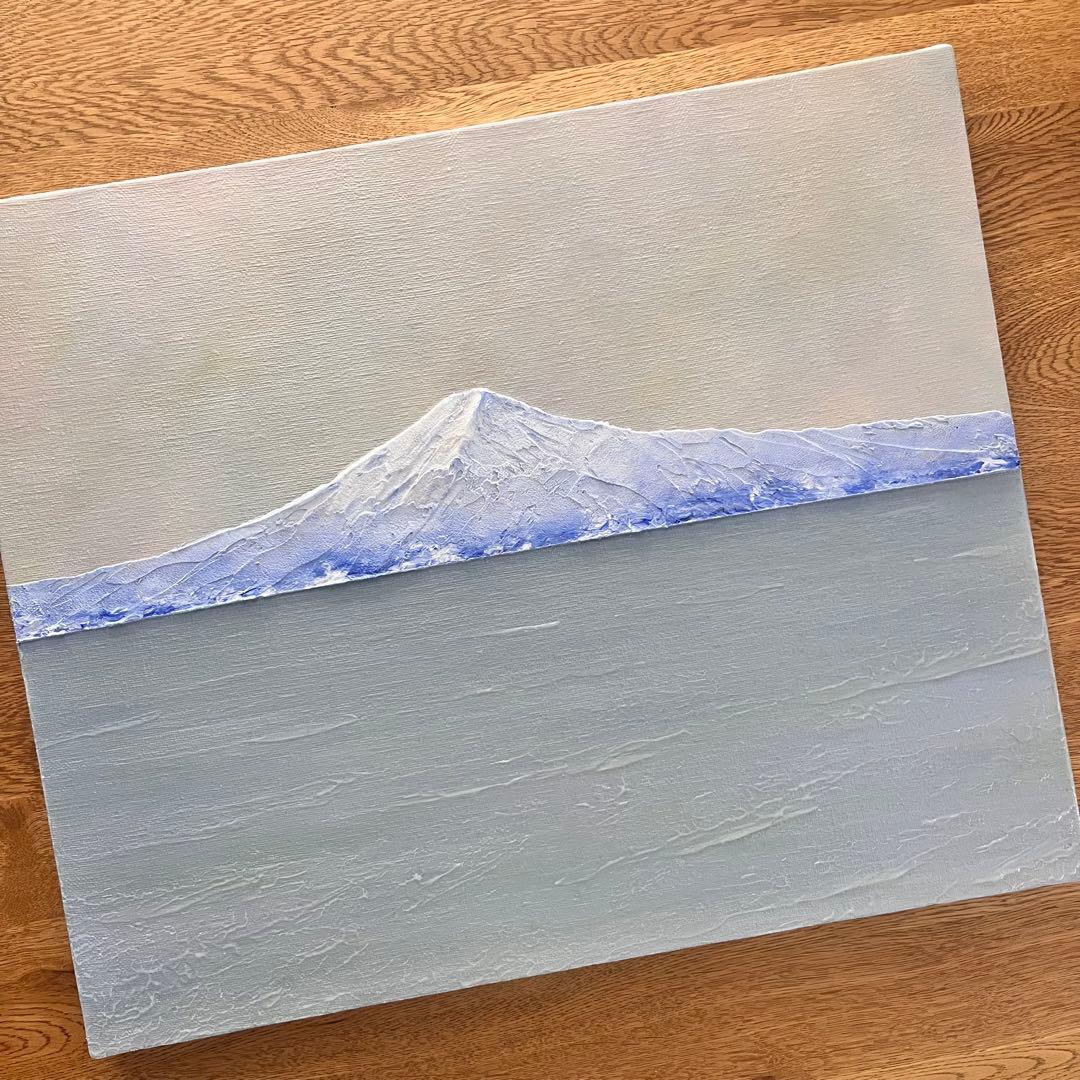 富士山　富士山の絵画 mt.fuji 風景画 ホログラム パール アート 絵
