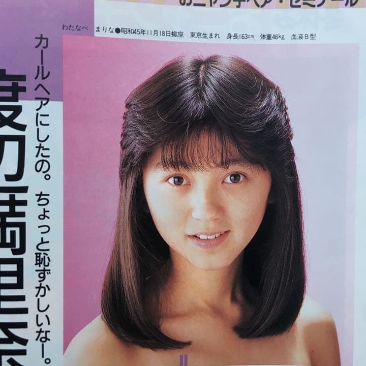 【画像確認用出品】明星 ヘアカタログ 87冬号 1987 本田美奈子 渡辺満里奈