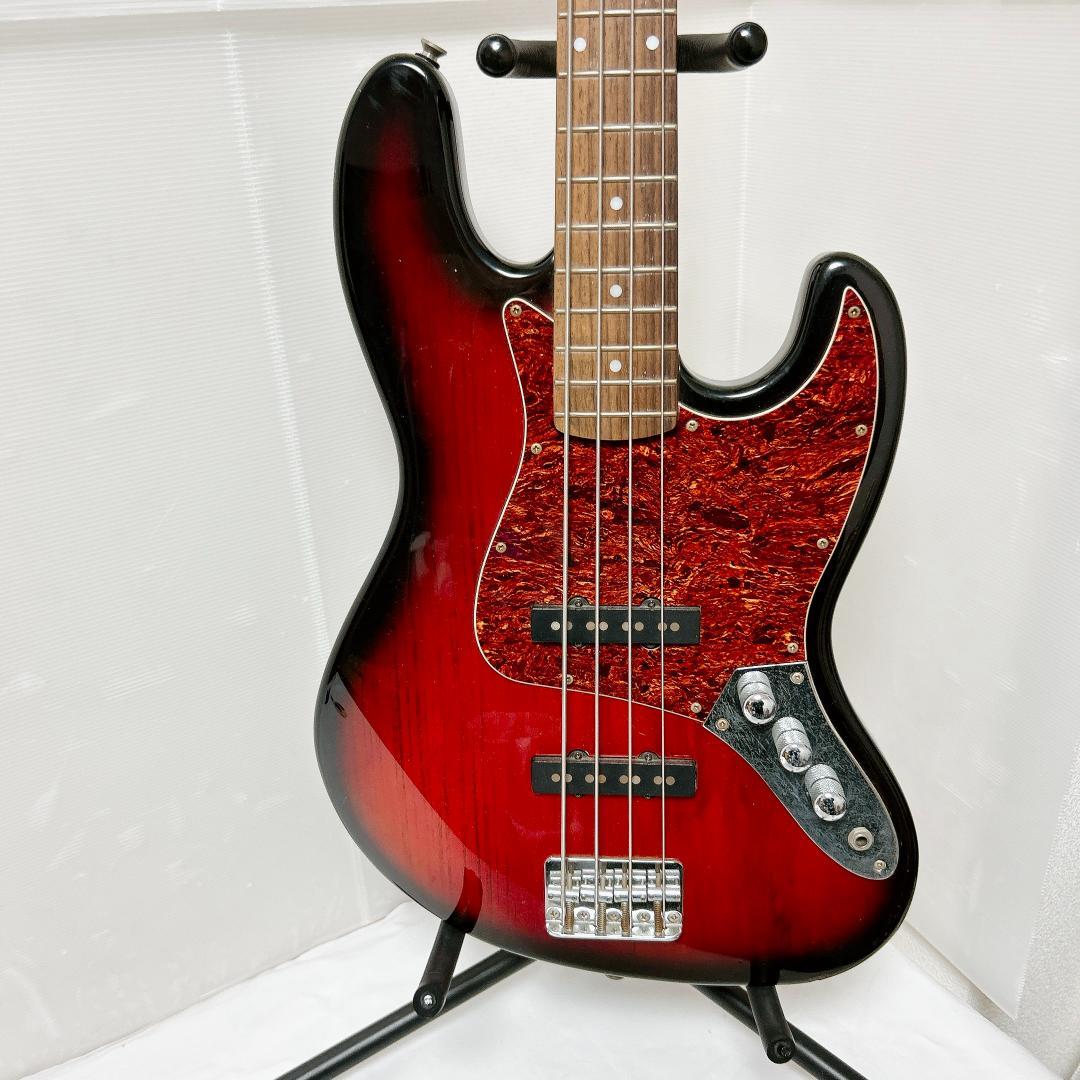 美品 Squier スクワイヤー ジャズベース ジャズベ 赤 レッド