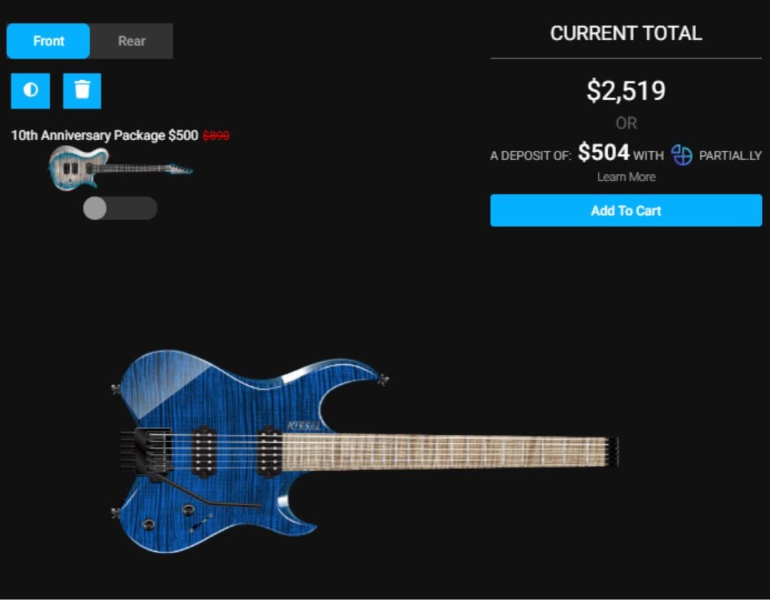 Kiesel vader ヘッドレス ギター ケース付き
