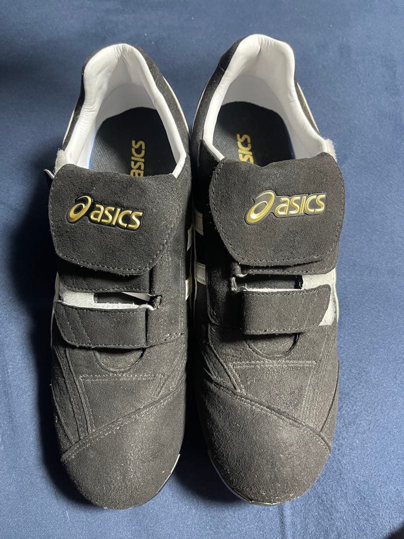 asics 野球 スエード 黒 オーダースパイク 27.5センチ