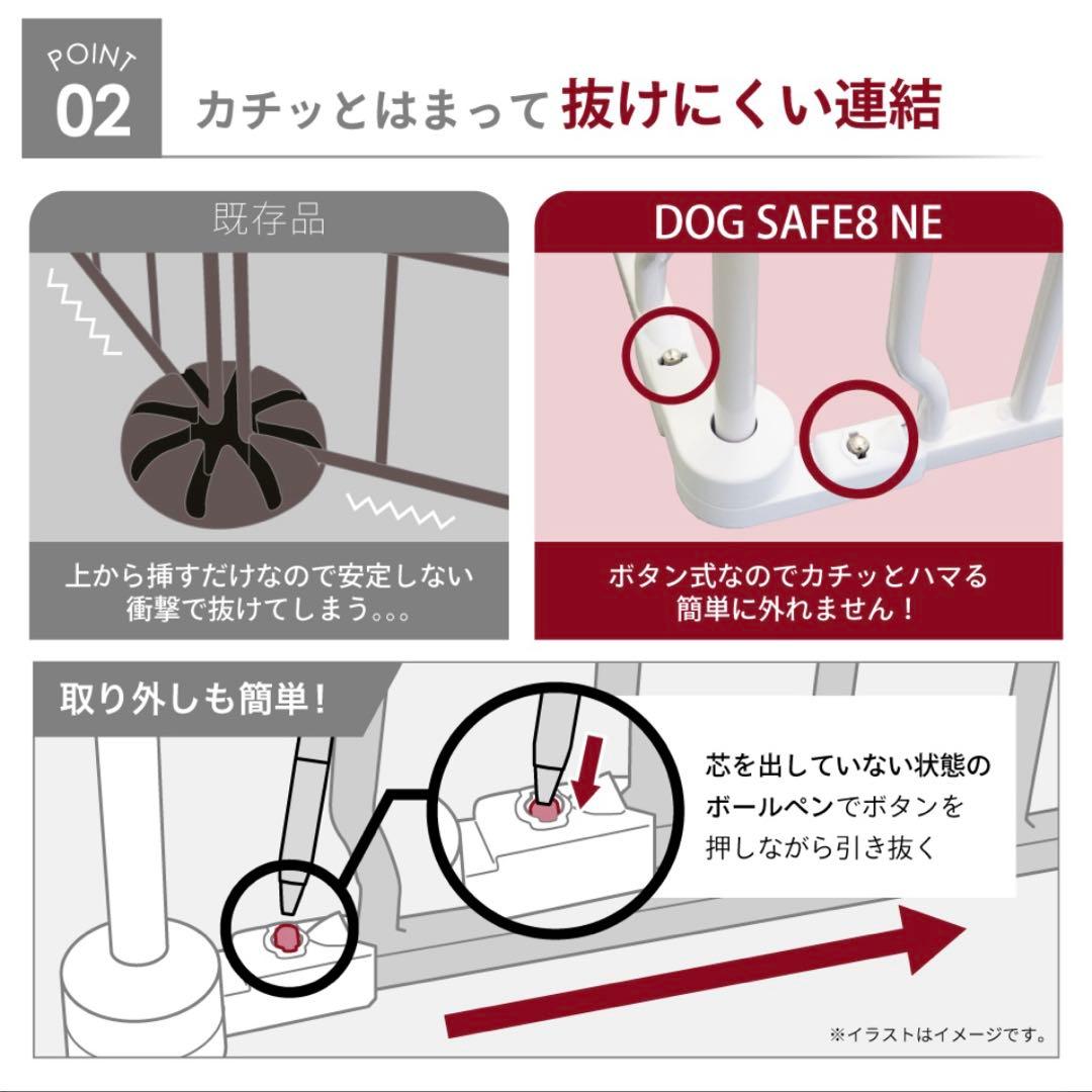 【美品】ごくせま　ライトグレージュ　ペットフェンス　サークル　ゲート　犬　ケージ
