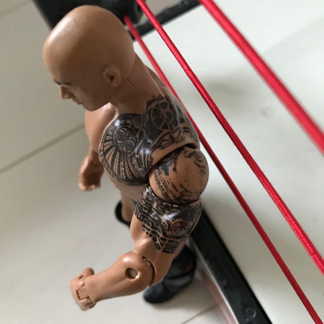 マテル　WWEリング ジョン・シナ ザ・ロック フィギュアセット