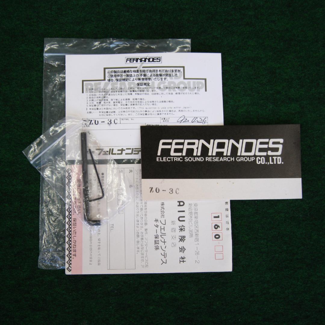 ■■超美品！殆ど新品未使用状態 FERNANDES ZO-3C カスタムモデル
