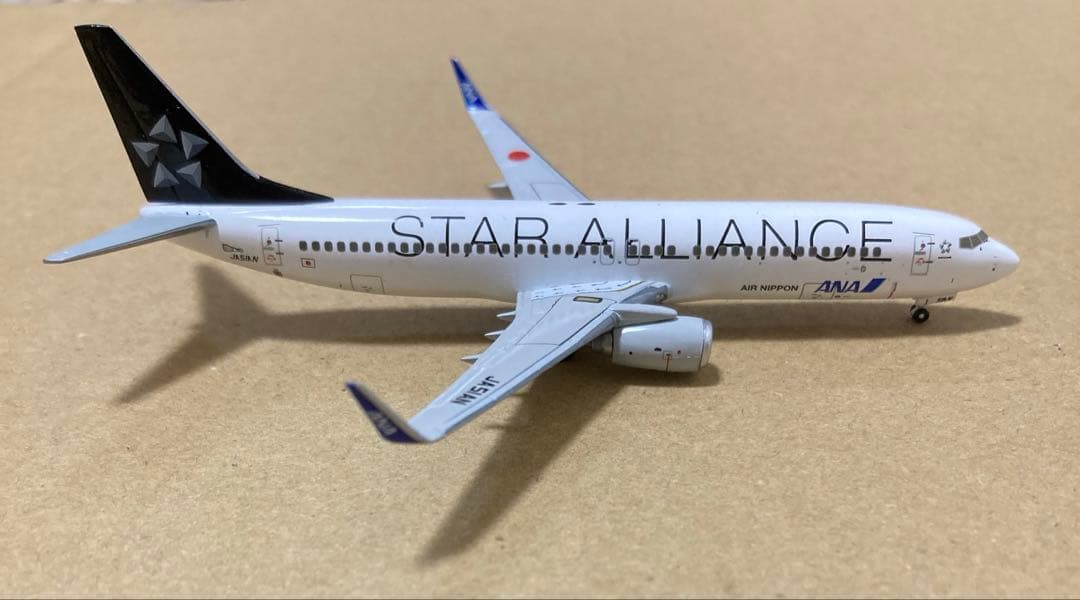 【美品】ANA Ｂ737-800 スターアライアンスJA51AN 1/400