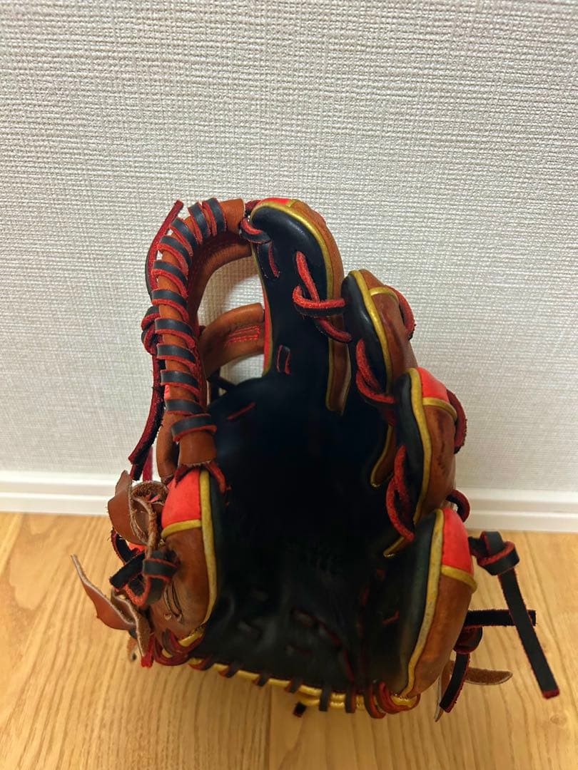 Wilson ウィルソン 軟式グローブ レッド/ブラック /ゴールド 内野用