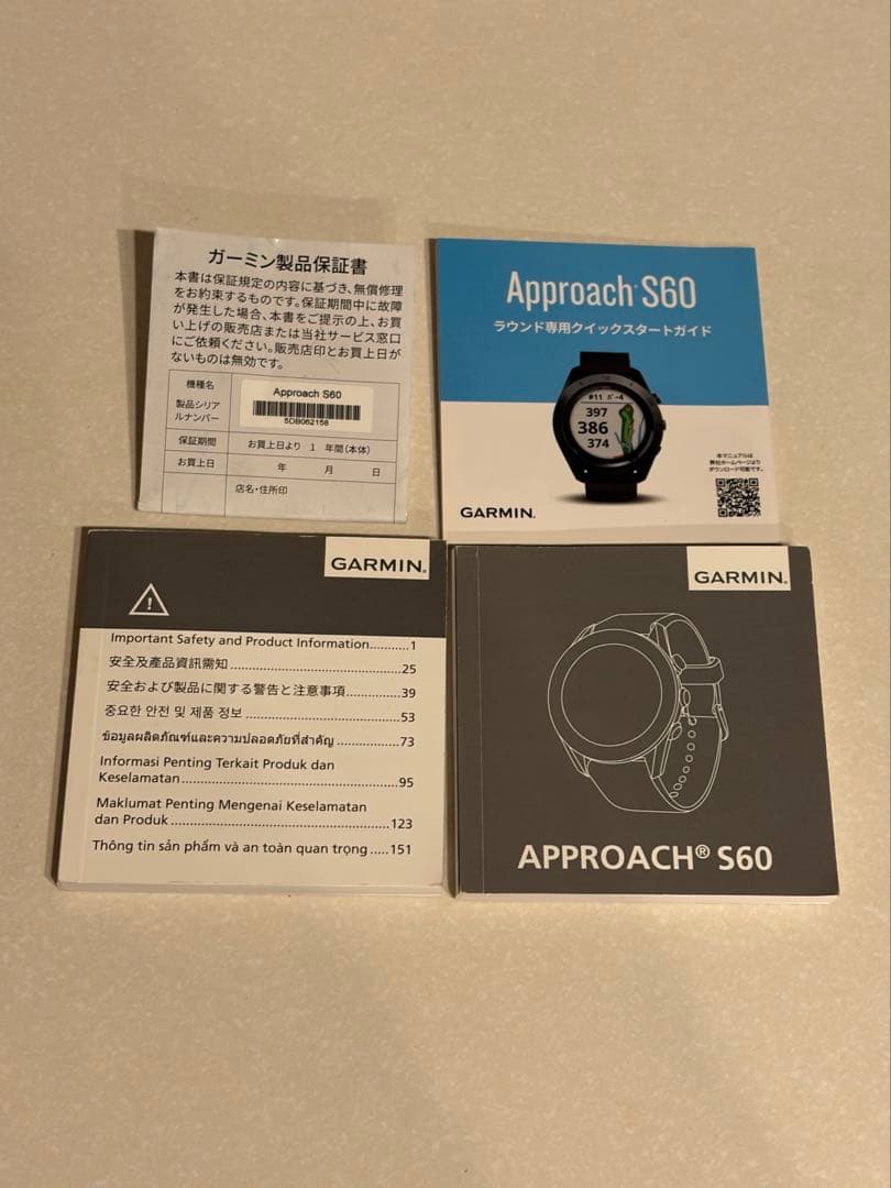 Garmin Approach S60 Premium GPSゴルフウォッチ