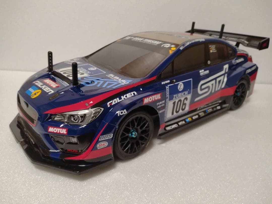 タミヤ　TT02シャーシ　WRXボディ付き