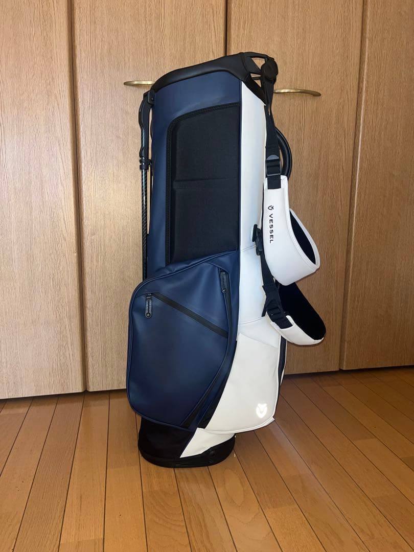 VESSEL Player3.0スタンドゴルフバッグ ネイビー/ホワイト