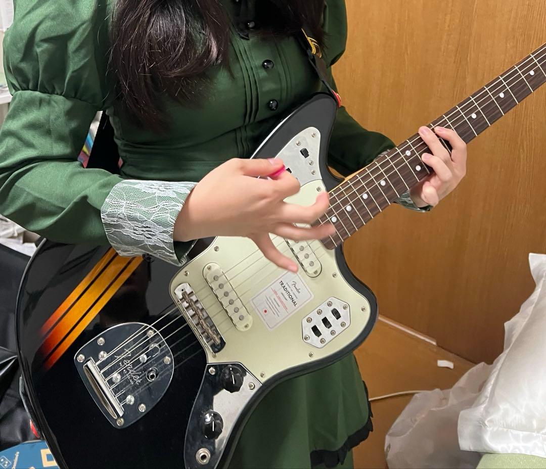 Fender Jaguar ブラック ストライプデザイン