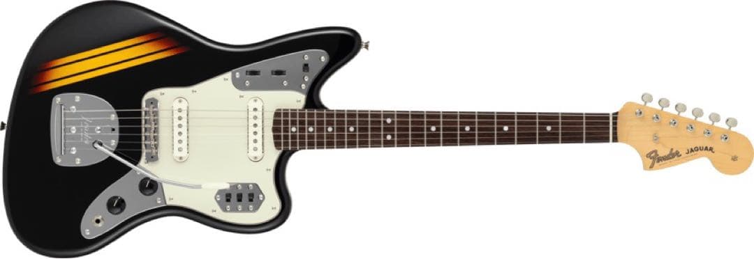 Fender Jaguar ブラック ストライプデザイン