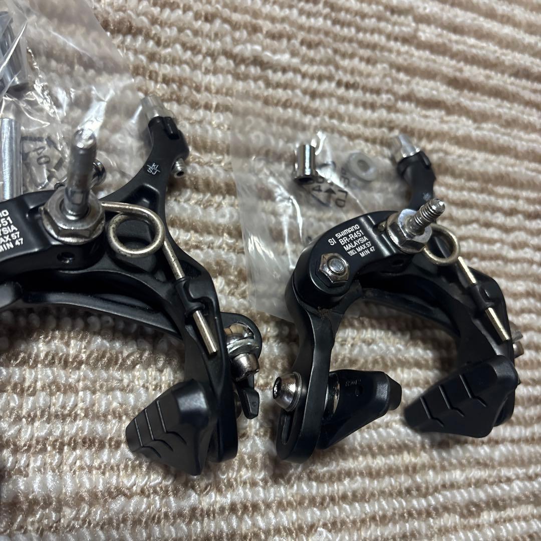 SHIMANO キャリパーブレーキ前後セット BR-R451 ブラック
