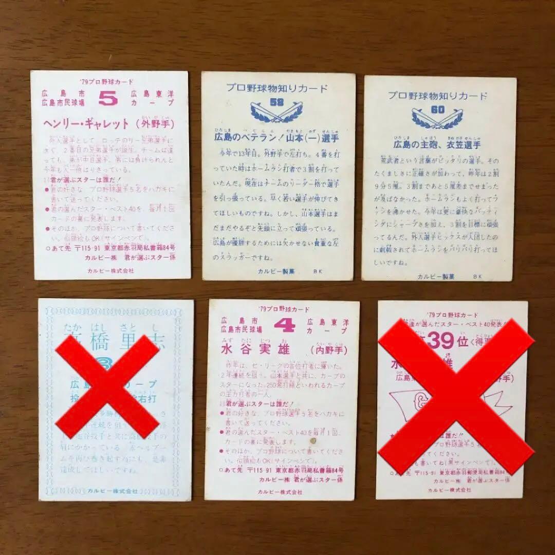 【カルビープロ野球カード】広島東洋カープ　選手特集②