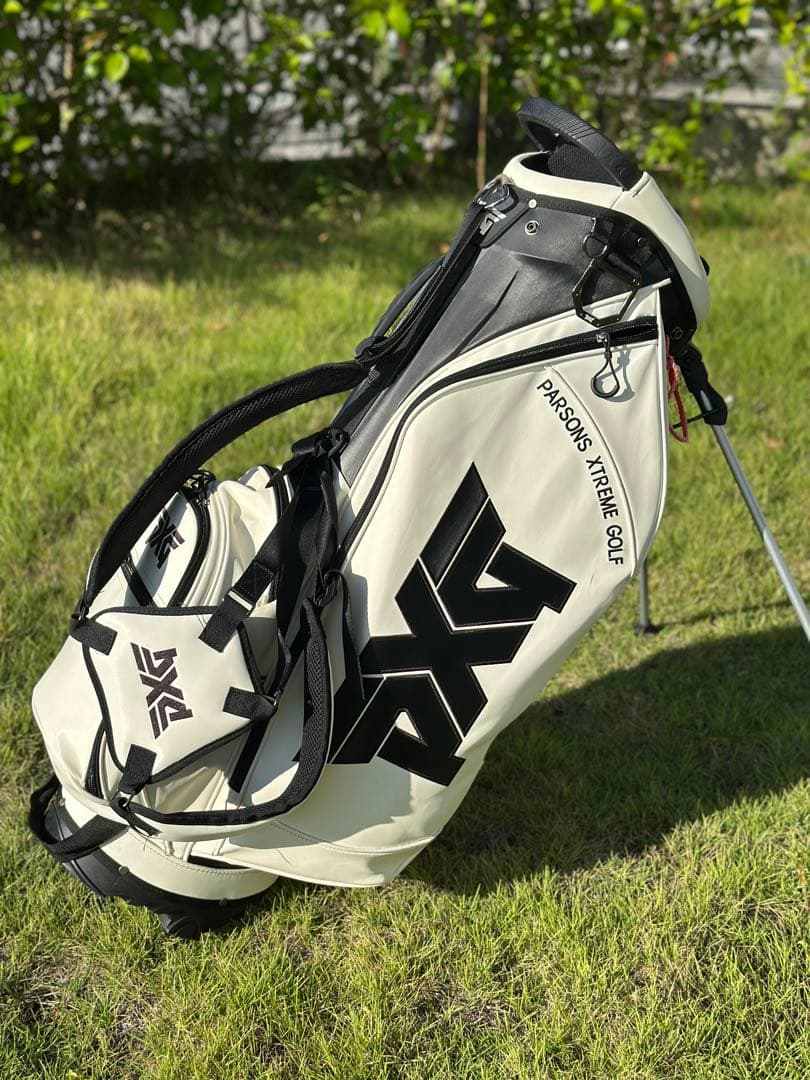 BIGロゴ！PXG キャディバッグ スタンド付き アイボリー