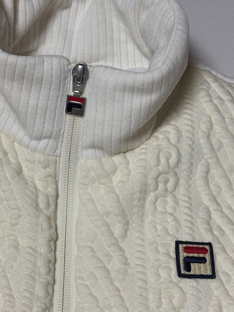 FILA モーデュロイニットニットキルトベスト Sサイズ