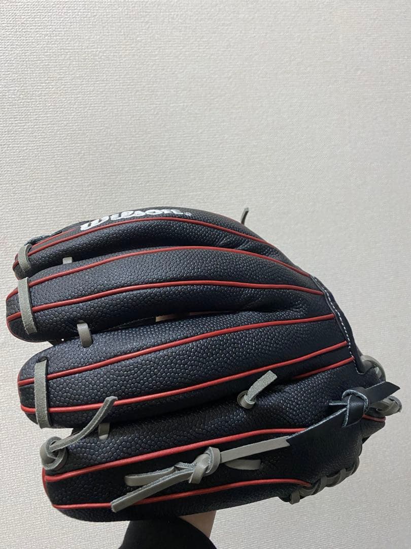 Wilson ウィルソン 軟式グローブ 黒/赤　投手用　コユニ　MLB